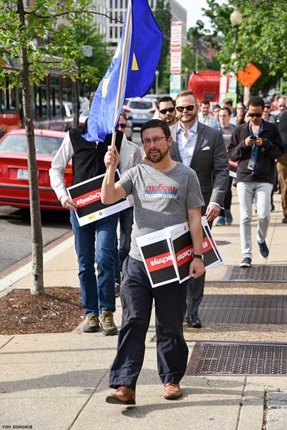 Protesters Demand Moscow Stop Chechen Atrocities