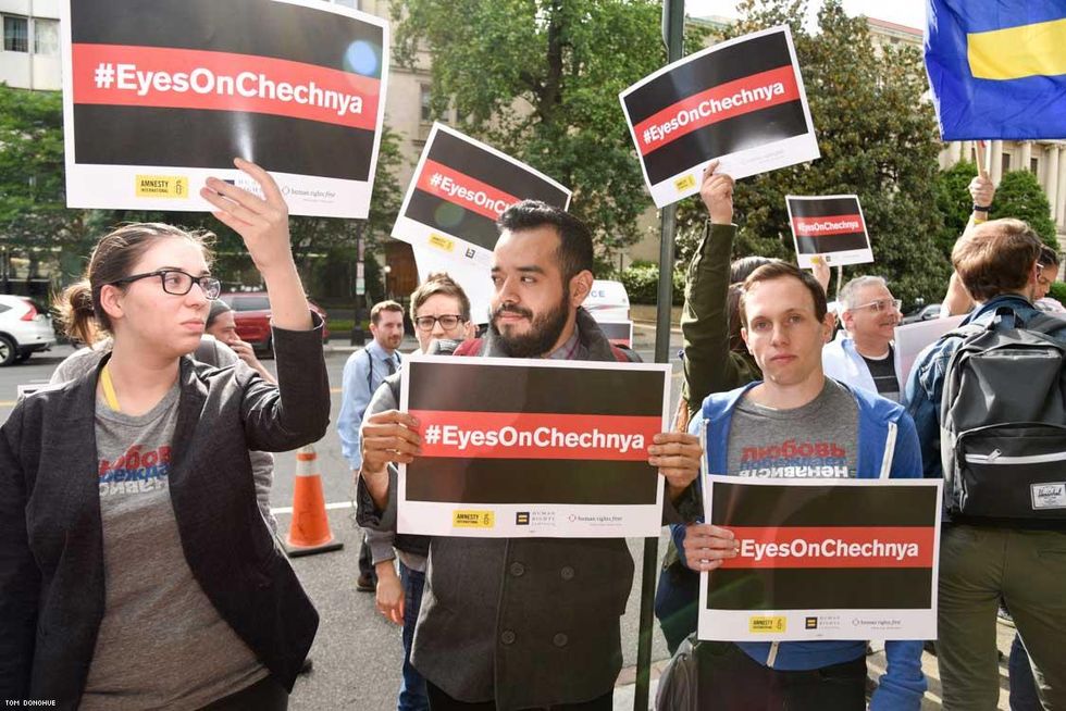 Protesters Demand Moscow Stop Chechen Atrocities