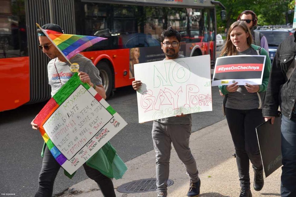 Protesters Demand Moscow Stop Chechen Atrocities