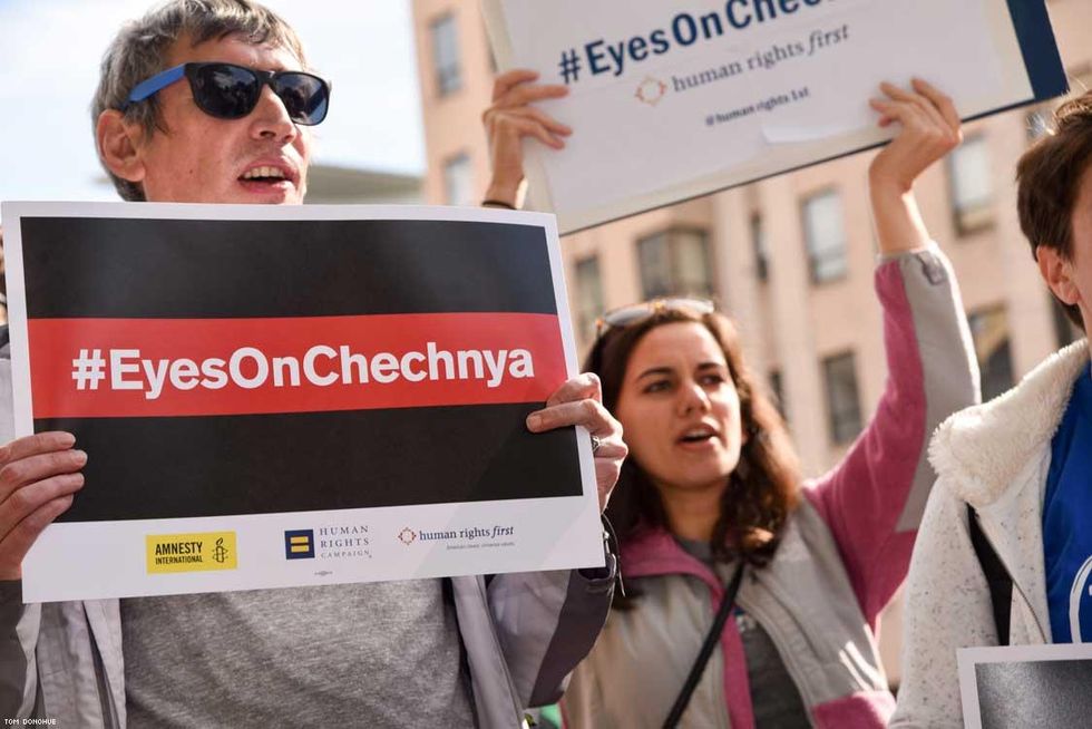 Protesters Demand Moscow Stop Chechen Atrocities