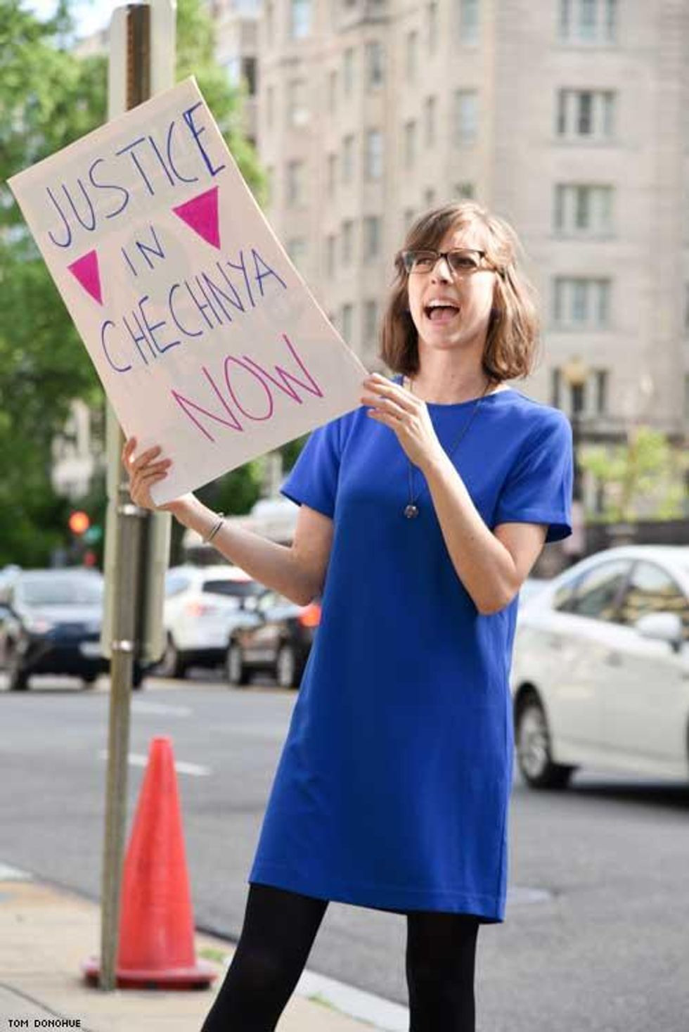 Protesters Demand Moscow Stop Chechen Atrocities