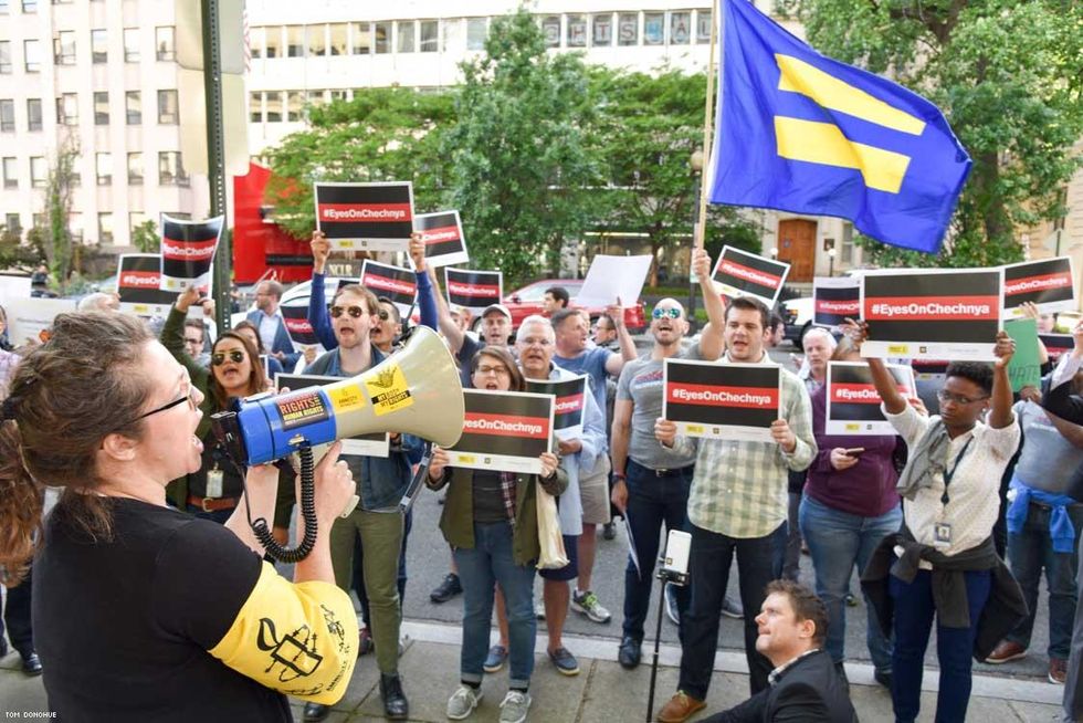 Protesters Demand Moscow Stop Chechen Atrocities