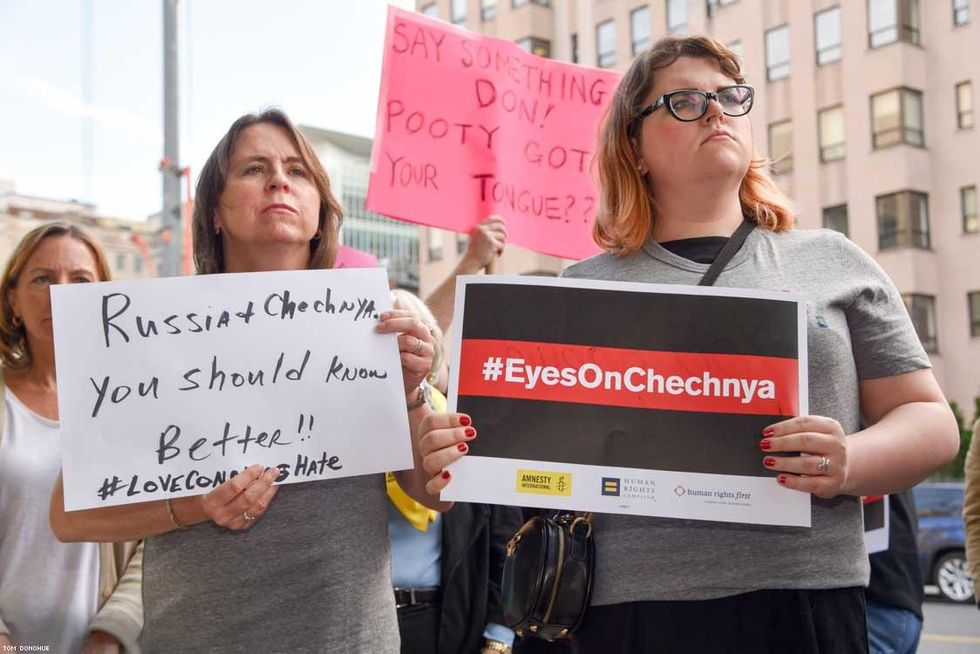 Protesters Demand Moscow Stop Chechen Atrocities