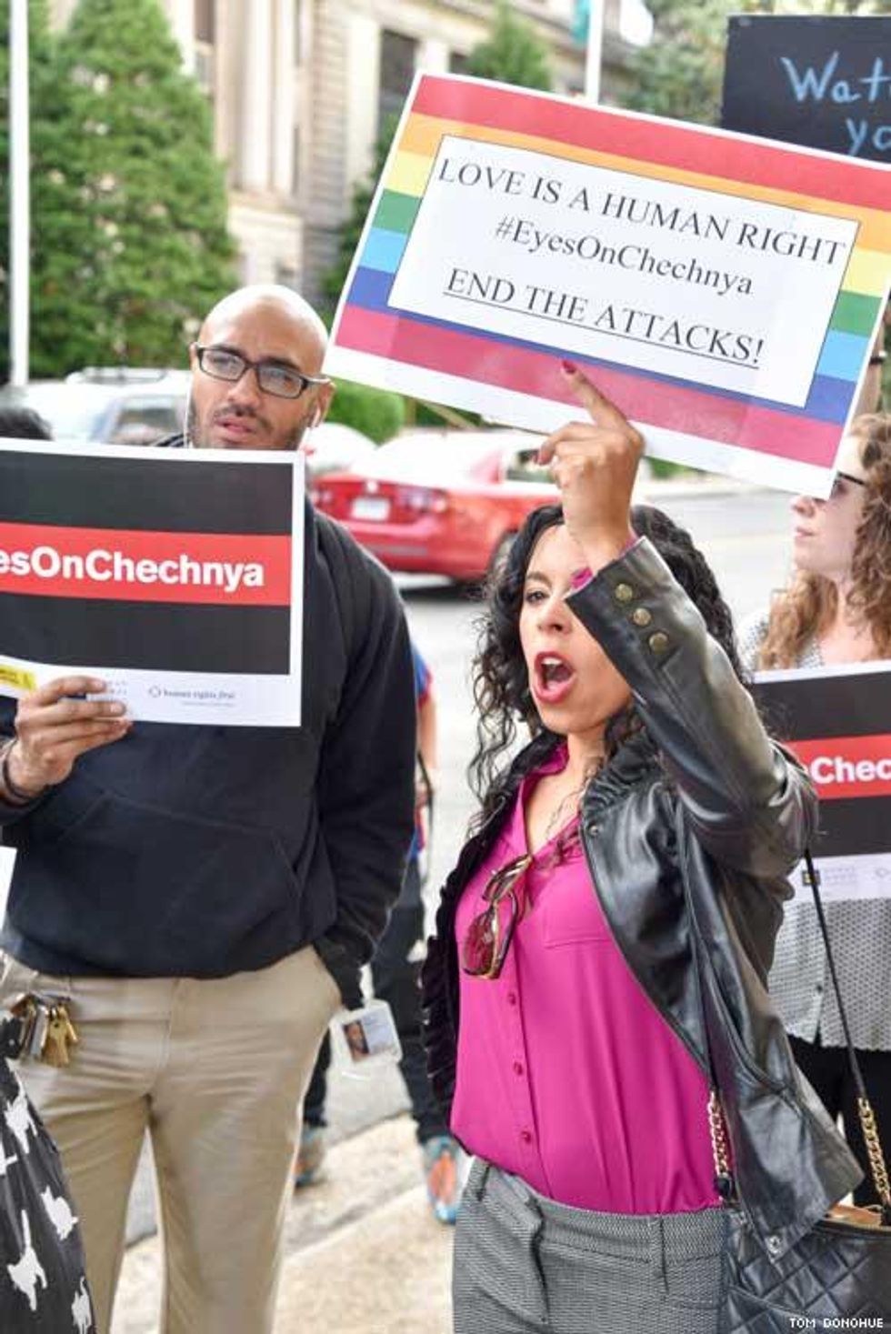 Protesters Demand Moscow Stop Chechen Atrocities