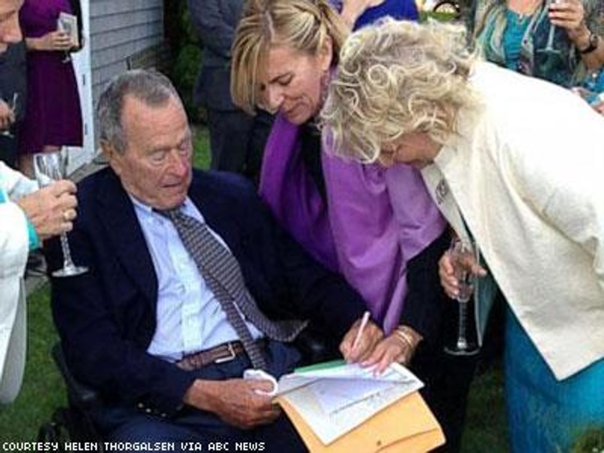 George H.W. Bush Is Official Witness to Lesbian Wedding