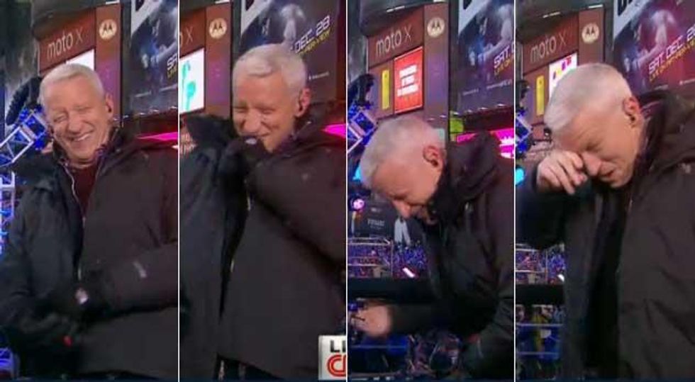 WATCH: Ring In 2014 with an Anderson Cooper Giggle Fit