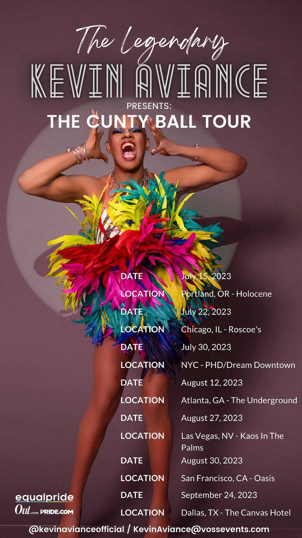 Equalpride Announces Support of Kevin Aviance’s CVNTY Ball Tour