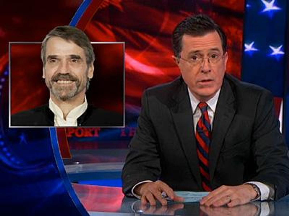 WATCH: Stephen Colbert Riffs on Jeremy Irons and Marriage Equality
