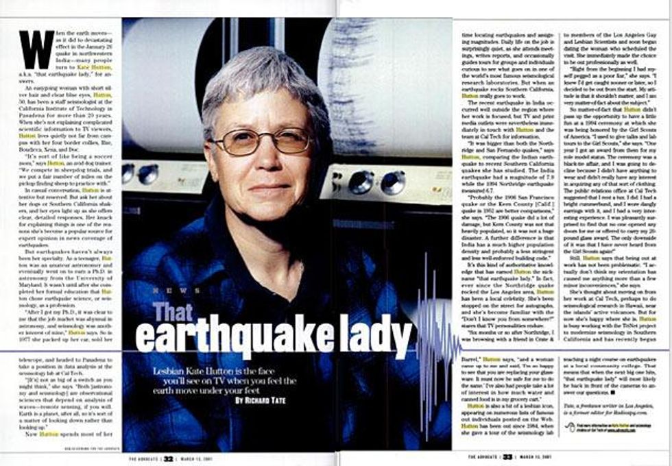 Kate Hutton: 'That Earthquake Lady' | Advocate.com