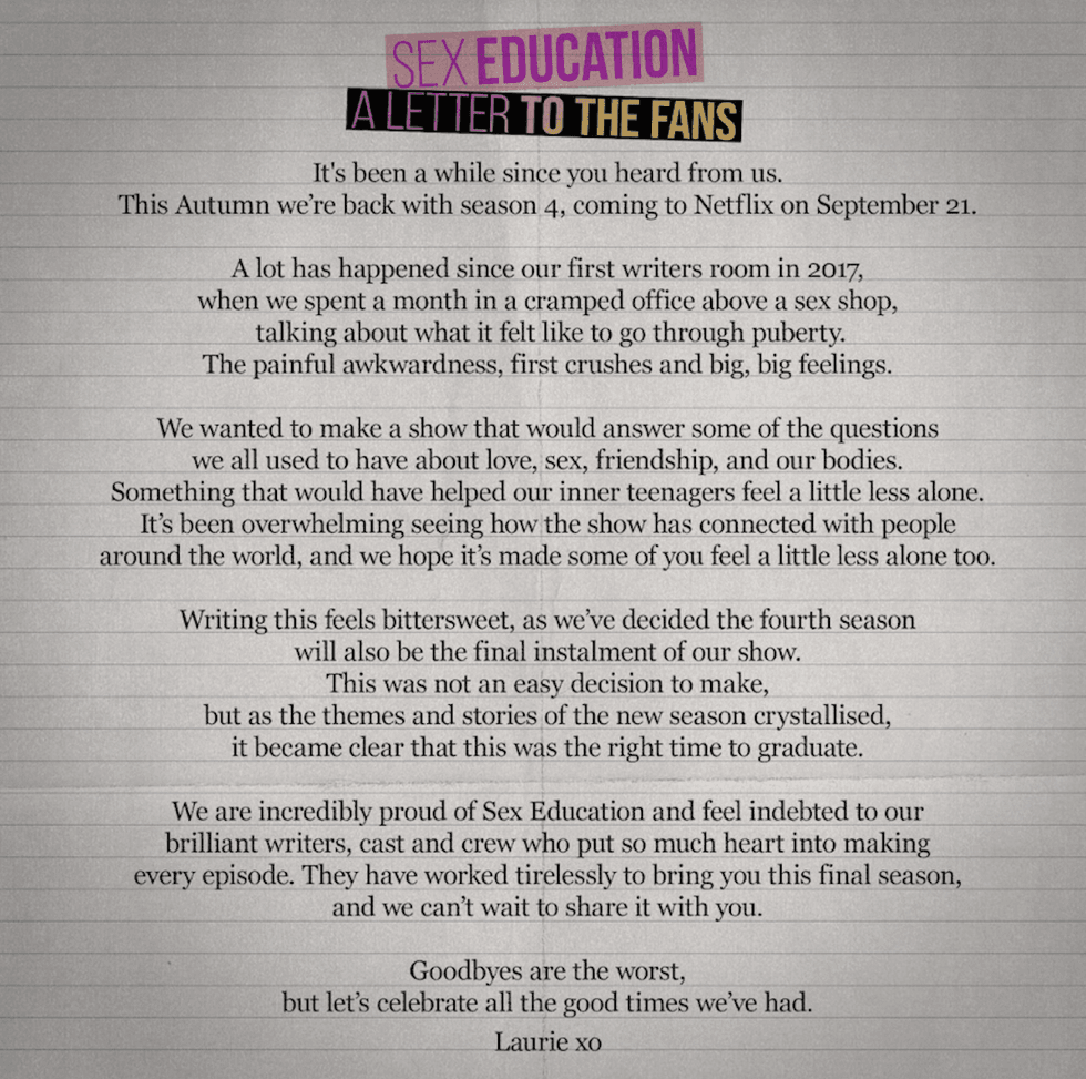 'Sex Education' Gets First Look Teaser for Its Fourth and Final Season ...