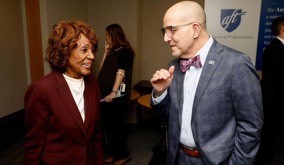 Barney Frank honors Maxine Waters at PFLAG awards event