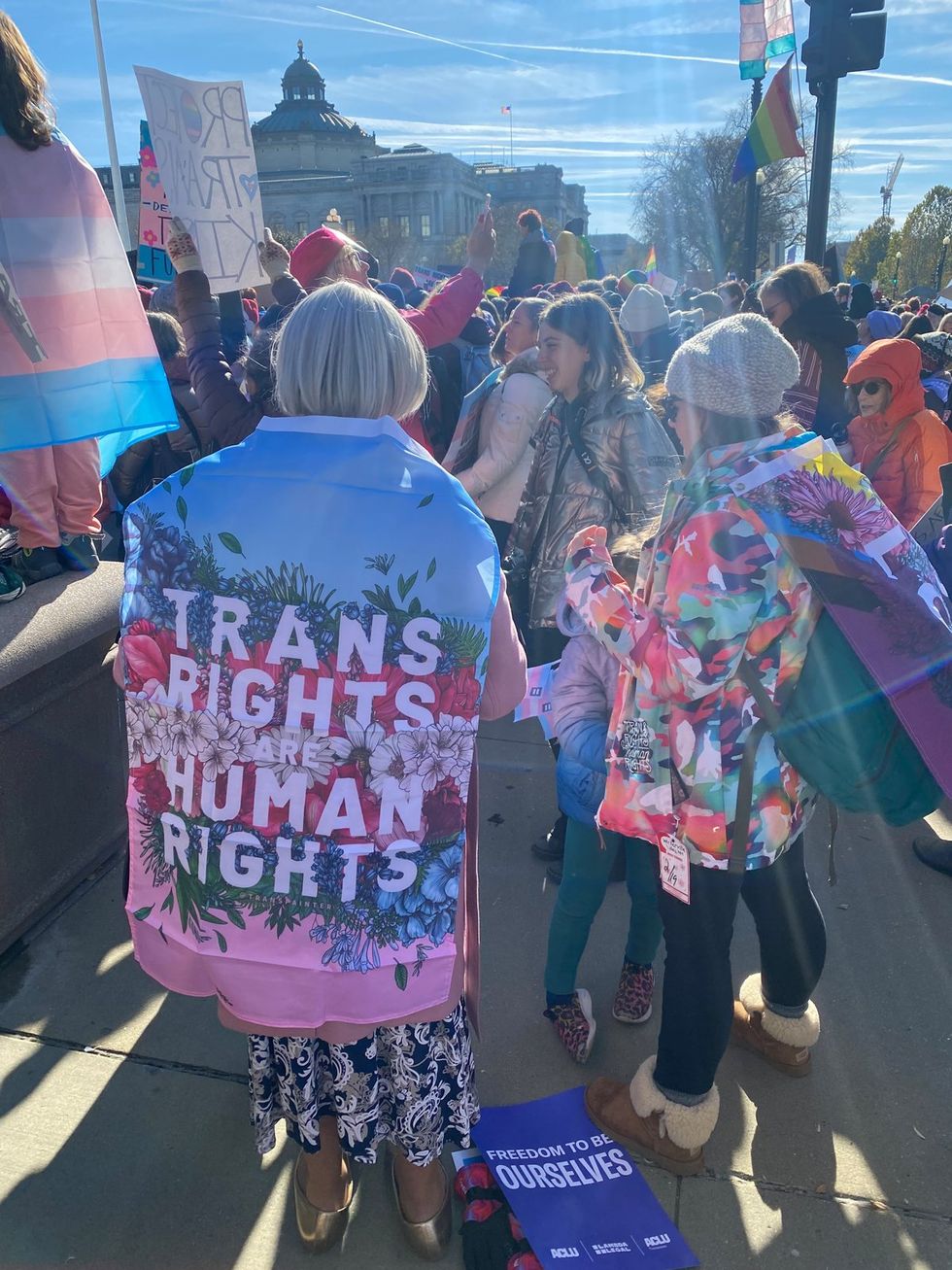 In photos: U.S. v. Skrmetti protest at the Supreme Court | Advocate.com