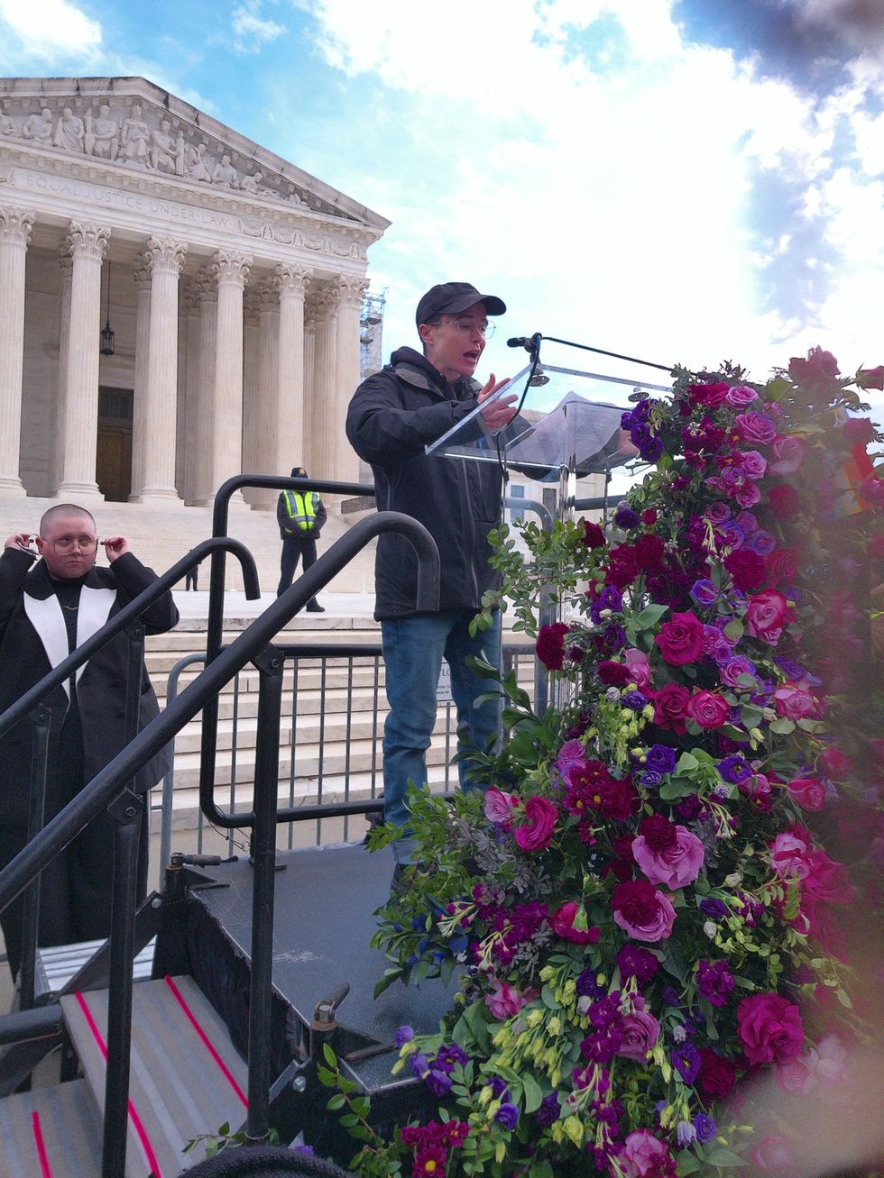 In photos: U.S. v. Skrmetti protest at the Supreme Court | Advocate.com