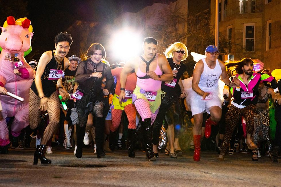 Harris-Walz camo hat costume dazzles DC’s High Heel Race | Advocate.com