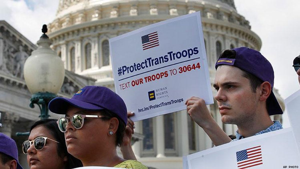 Judge Won't Lift Her Block of Trans Military Ban