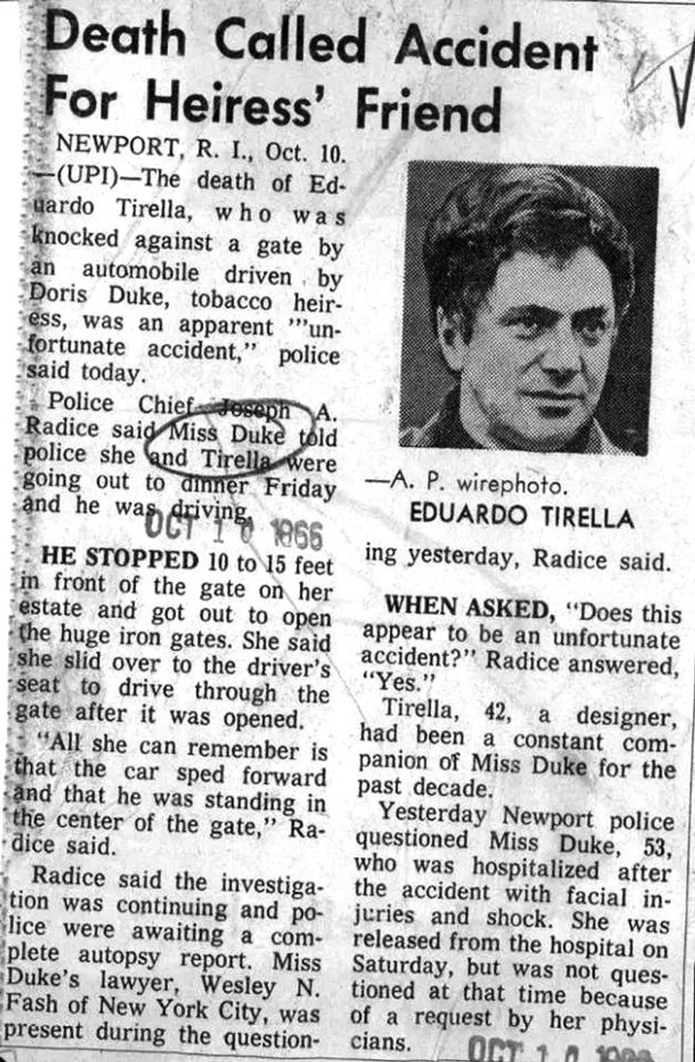 Did heiress Doris Duke get away with killing Eduardo Tirella ...