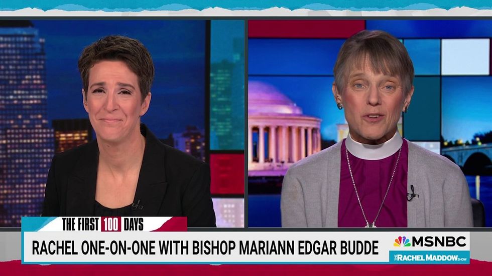 Bishop Budde tells Maddow Trump sermon sparked death wishes