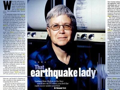 Kate Hutton: 'That Earthquake Lady'