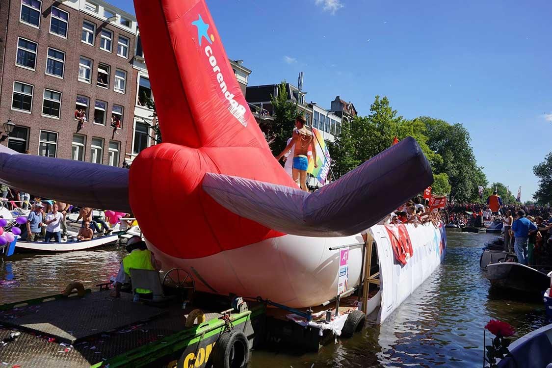 Amsterdam Canal Pride Floats Our Boat (Photos)