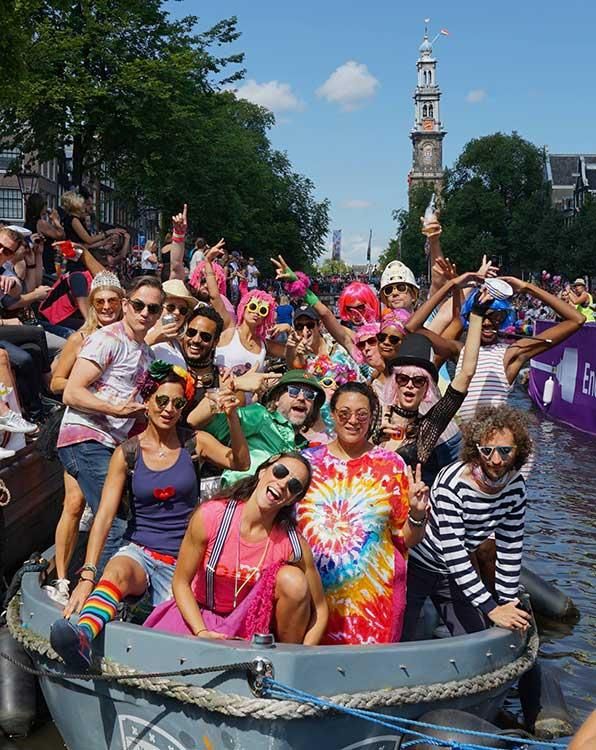 Amsterdam Canal Pride Floats Our Boat (Photos)
