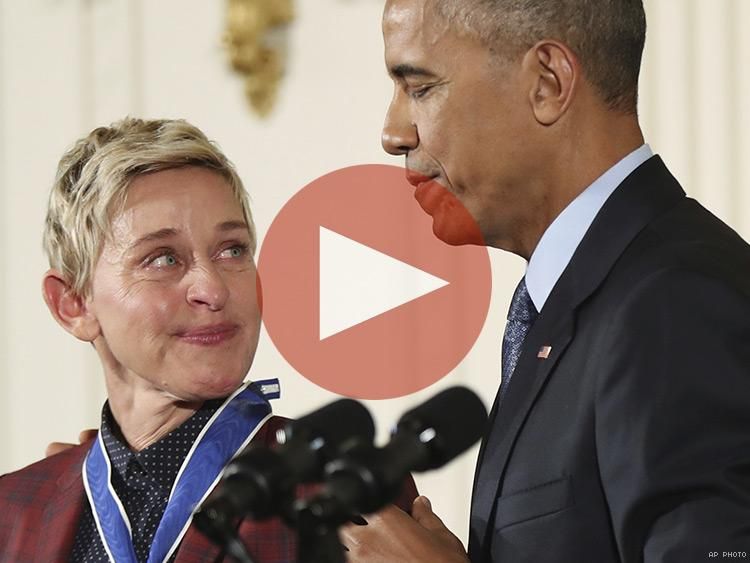 Watch Ellen's Emotional Presidential Medal of Freedom Acceptance