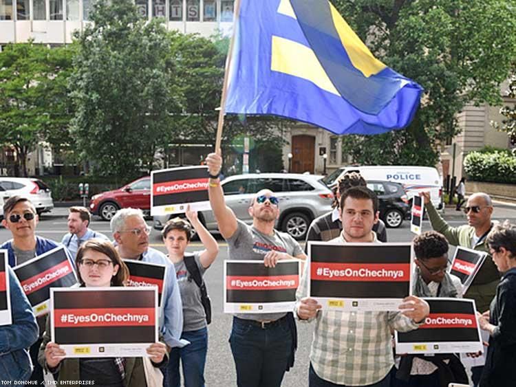 Protesters Demand Moscow Stop Chechen Atrocities