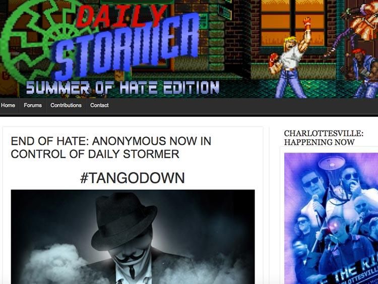 GoDaddy Drops Hate Site Daily Stormer After Vile Post About ...