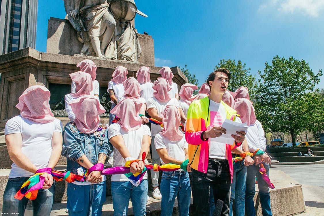 Protest Against Chechnya Crimes Lights Up NYC, Grindr