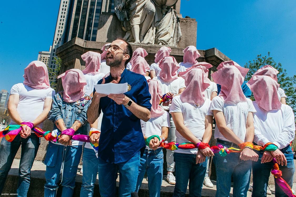 Protest Against Chechnya Crimes Lights Up NYC, Grindr