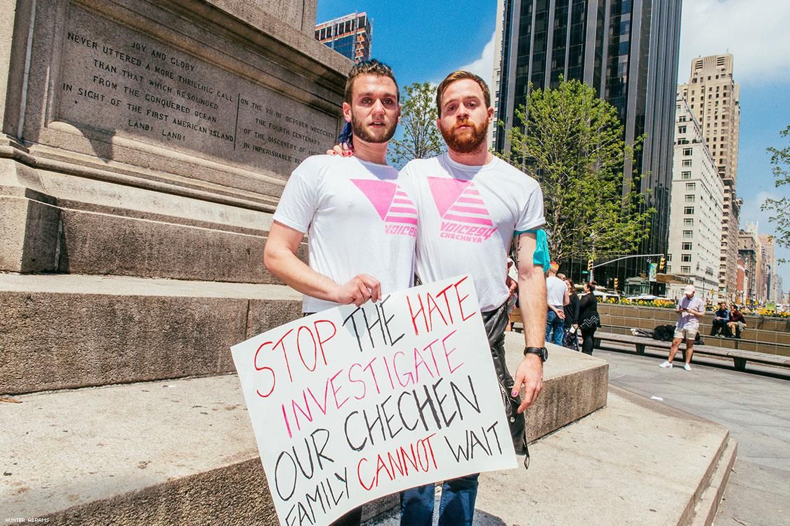 Protest Against Chechnya Crimes Lights Up NYC, Grindr