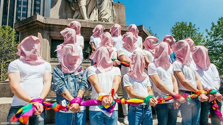 Protest Against Chechnya Crimes Lights Up NYC, Grindr