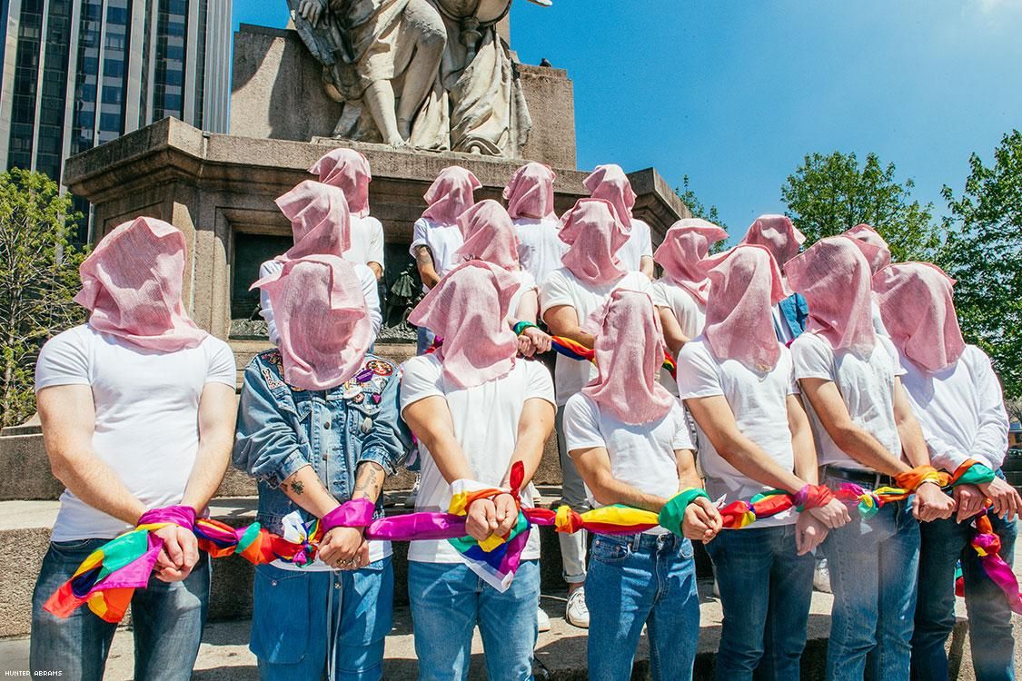 Protest Against Chechnya Crimes Lights Up NYC, Grindr