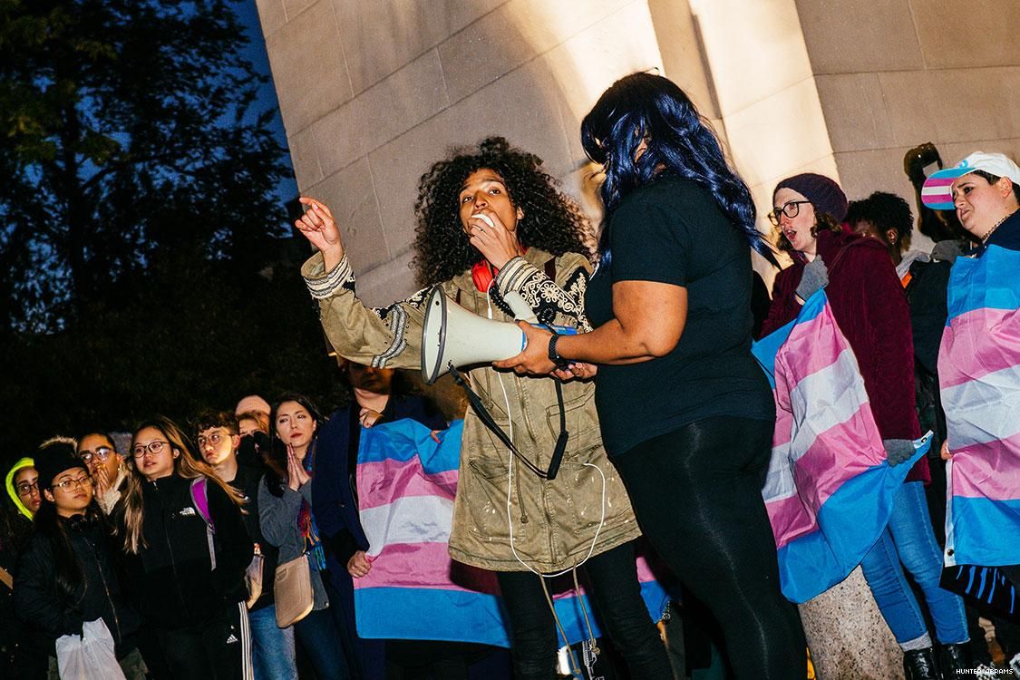 LGBTQ Activists Rally to Show Trans People #WontBeErased