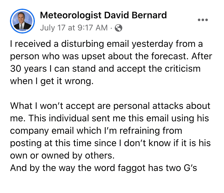 Gay New Orleans Meteorologist Has Perfect Clap Back at Homophobes