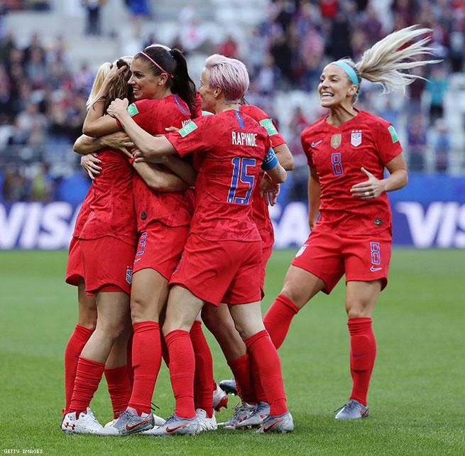 9 Pics of U.S. Women's Soccer Team Celebrating a Record-Breaking Win