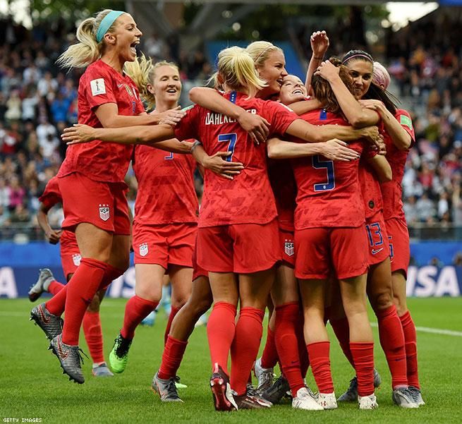 9 Pics of U.S. Women's Soccer Team Celebrating a Record-Breaking Win